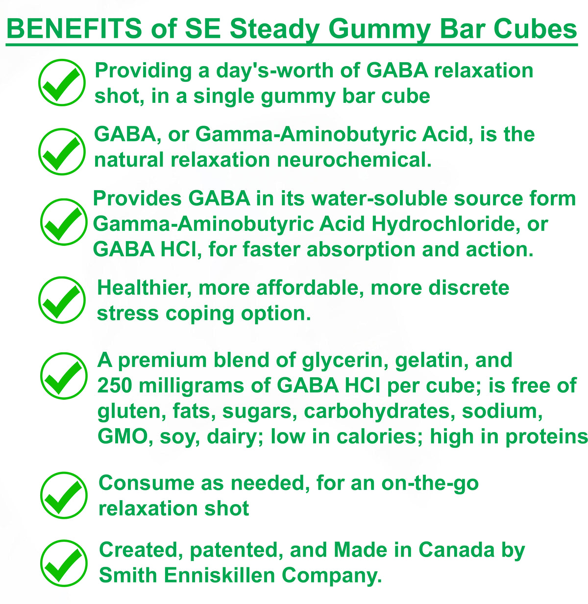 1. Smile GABA Gummies with GABA HCl Gummy Cubes | SE Gummy Bars